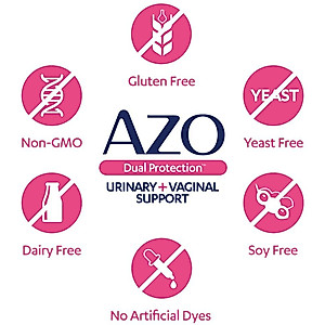 AZO Boric Acid Vaginal Suppositories, 30 Count + AZO Dual Protection, 30 Count, Urinary + Vaginal Support*