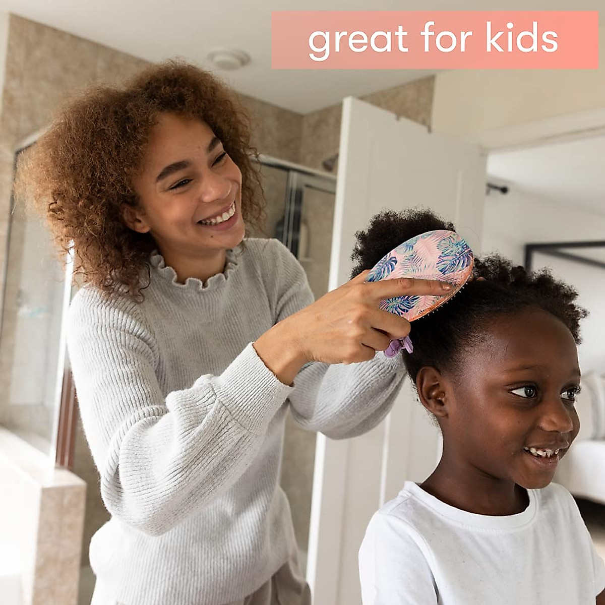 Framar Flowers Wet Detangler Brush – Brushes for Hair, Wet Dry Brush, Hair Detangler Brushes, Hairbrush for Women, Curly Hair Brush Detangler, Tangle Brush, Kids Brushes for Hair, Kids Hair Brush