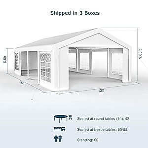 Quictent 13'x26' Heavy Duty Outdoor Gazebo Wedding Party Tent Canopy Shelter with Carry Bags
