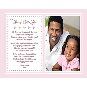 Sweet Gift for Daddy from His Little Girl, Father's Day or Birthday from Daughter, 8x10 Personalized Print