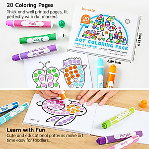 Shuttle Art Washable Dot Markers 26 Colors with Free Activity Book, Fun Art Supplies for Kids Toddlers and Preschoolers, Non Toxic Water-Based Paint Daubers, Dot Art Markers