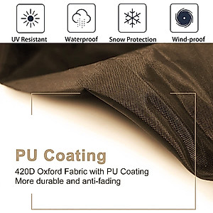 22Inch Grill Cover,Griddle Cover for Blackstone 22In Griddle -Brown 420D Oxford with Silver Liner Heavy Duty Waterproof Canvas Flat Top Gas Grill Cover