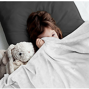 Utopia Bedding Fleece Blanket Throw XL Size White 300GSM Luxury Blanket for Couch Sofa Bed Anti-Static Fuzzy Soft Blanket Microfiber (70x50 Inches)