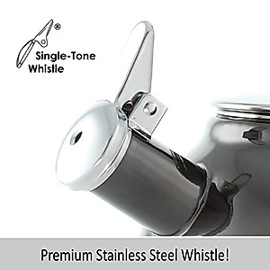 Chantal Enamel on Steel Whistling Teakettle, 1.6 quart, Onyx