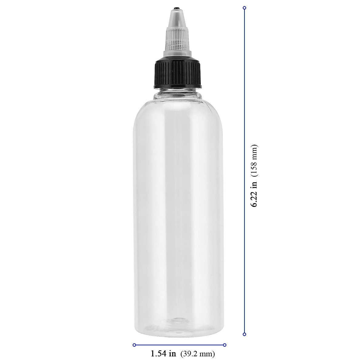 KEILEOHO 64 Pack 4 oz Plastic Squeeze Bottles, Clear Dispensing Bottles, 120ml Round Empty Dispensing Bottles with Twist Top Cap, for Craft, Art, Household