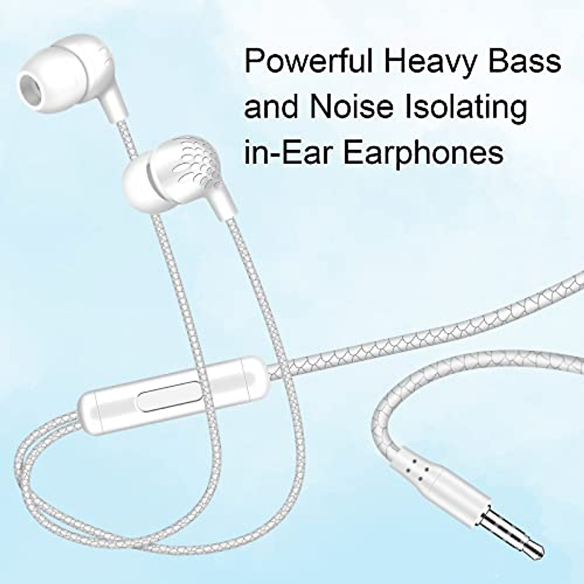 HoneyAKE Wired Earbuds Headphones with Microphone 3 Pack, in-Ear Headphones, 3.5mm Jack Noise Isolating Wired Earbuds Heavy Bass Stereo Volume Control for Android, iPhone, Samsung, Computer, iPad,MP3