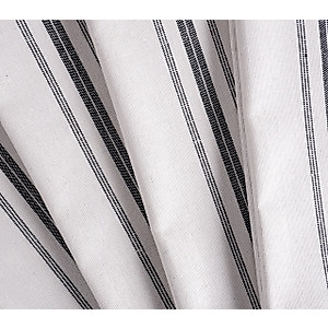 KAF Home Classic Farmhouse Stripe Kitchen Towels, Pure Cotton Dish Towels, Towel Dish Cloths for Cooking, Cleaning, and Dining, Set of 12, Charcoal