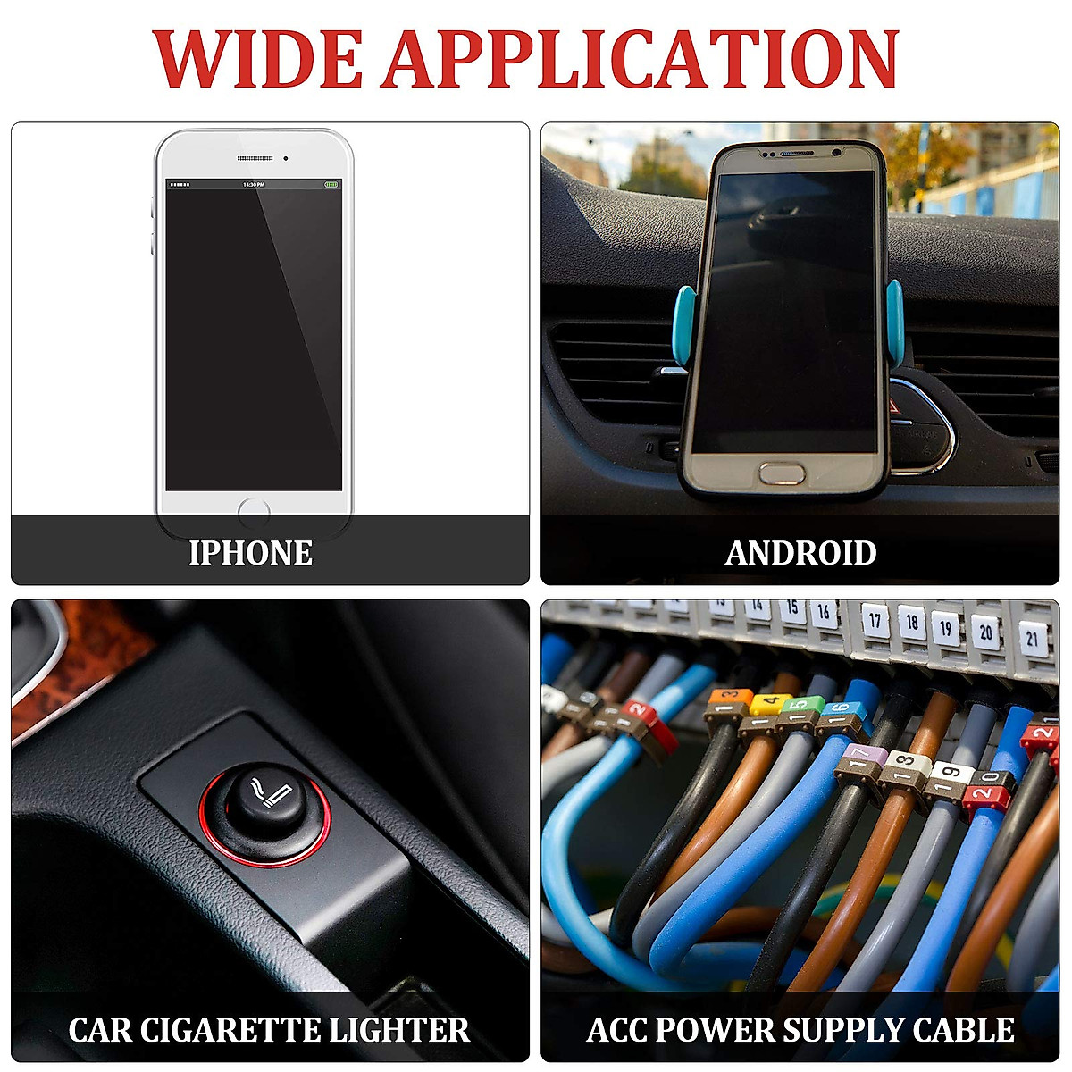 Weewooday 10 Pieces DC-DC Buck Voltage Regulator Module 6-24V 12V/24V to 5V 3A USB Charger Module Buck Converter Regulator