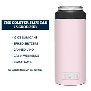 YETI Rambler 12 oz. Colster Slim Can Insulator for the Slim Hard Seltzer Cans, Ice Pink