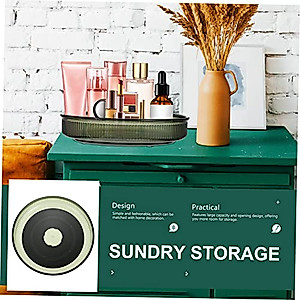 Zerodeko 2pcs rotatable Tray Lazy Susans Home Edit Organizers Kitchen Clear Bathroom Organizer Tabletop Round Turntable Storage Tray Fridge Desk Tray Tableware to Rotate The pet Household