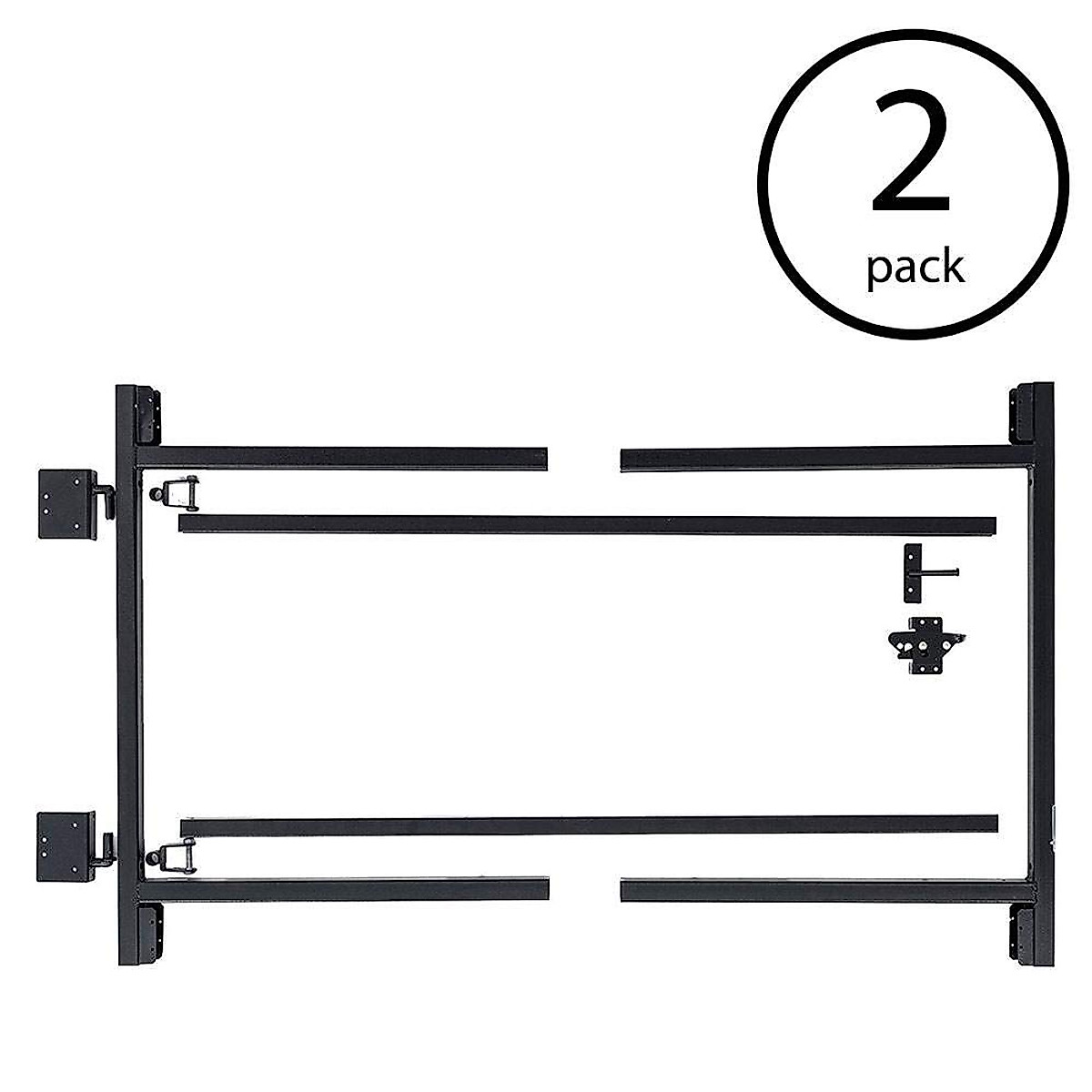 Adjust-A-Gate Steel Frame Anti Sag Adjustable Gate Building Kit with Patented Truss Cable System and Telescoping Bars, 3 Pack