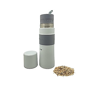 ROLAN Stainless Steel Automation Self Drink Mate - Thermos, Mate Cup and Bombilla All in One, Effortlessly Enjoy Yerba Anywhere 750ML (Blanco)