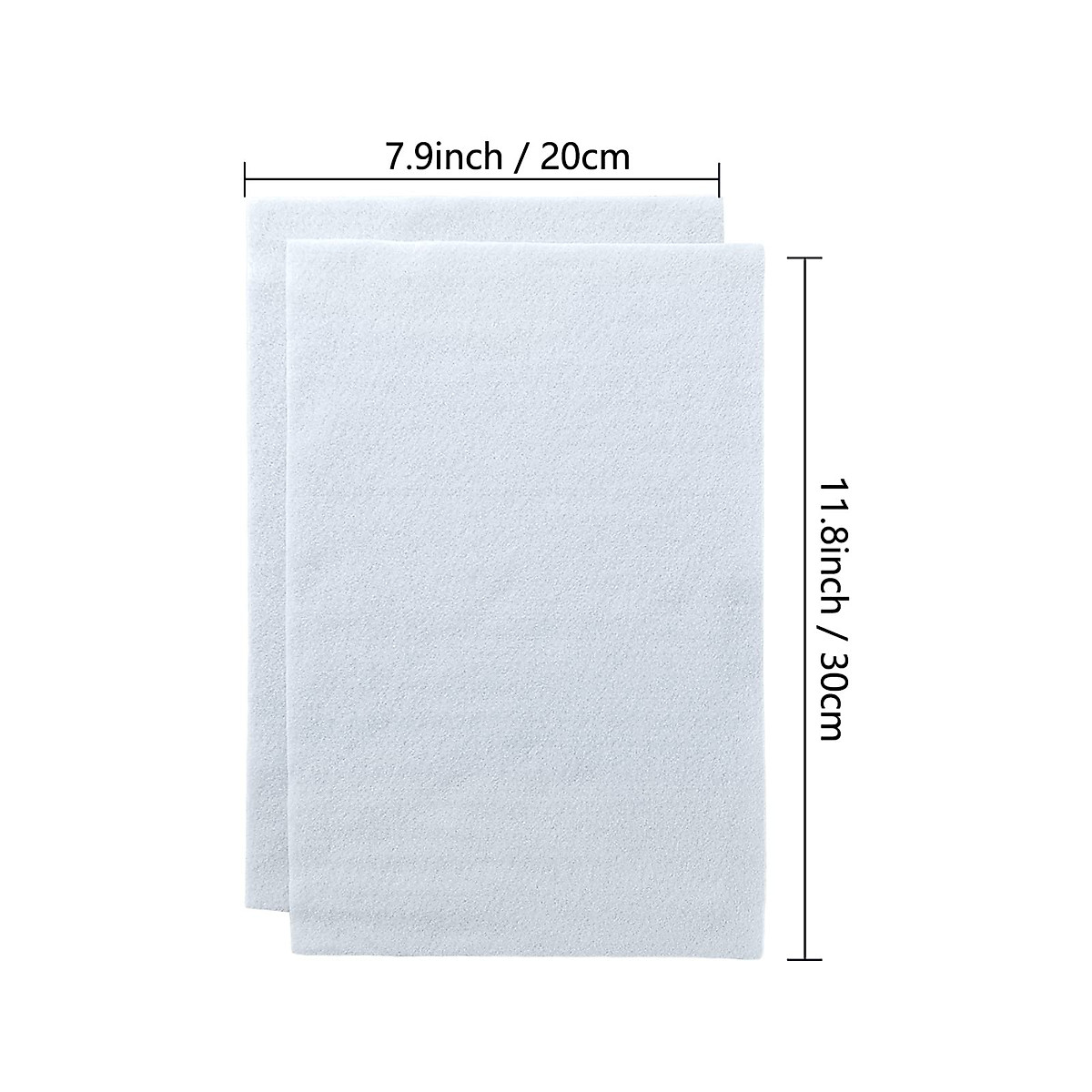 Jtnohx White Felt Fabric, Soft Felt Sheets for Crafts, 1.4mm Thick 8"x12" Craft Felt 20Pcs for Sewing DIY Projects (White)