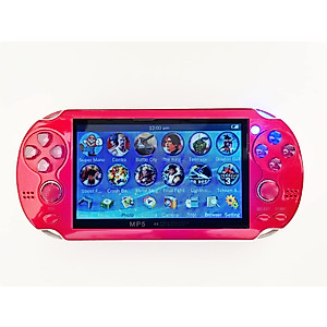 Handheld Portable Game Console，ANXTO Mini Retro Player Built-in Classic Games 4.3 Inch 8G Built-in Free 10000 Games+LCD Screen MP4 Function,Present for Kids and Adult red