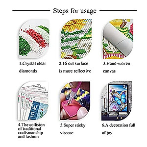 pvoodire Butterfly Diamond Painting Kits-Butterfly Diamond Art for Adults,5D Diamond Painting Butterfly for Gift Home Wall Decor(12x16inch)