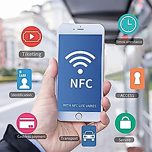 50pcs NFC Cards NFC Tags Ntag 215 NFC chip NFC 215 tag rewritable NFC Coin Cards，Compatible with Tagmo and NFC Enabled Mobile Phones and Devices, Round (25 mm/ 1 Inch)