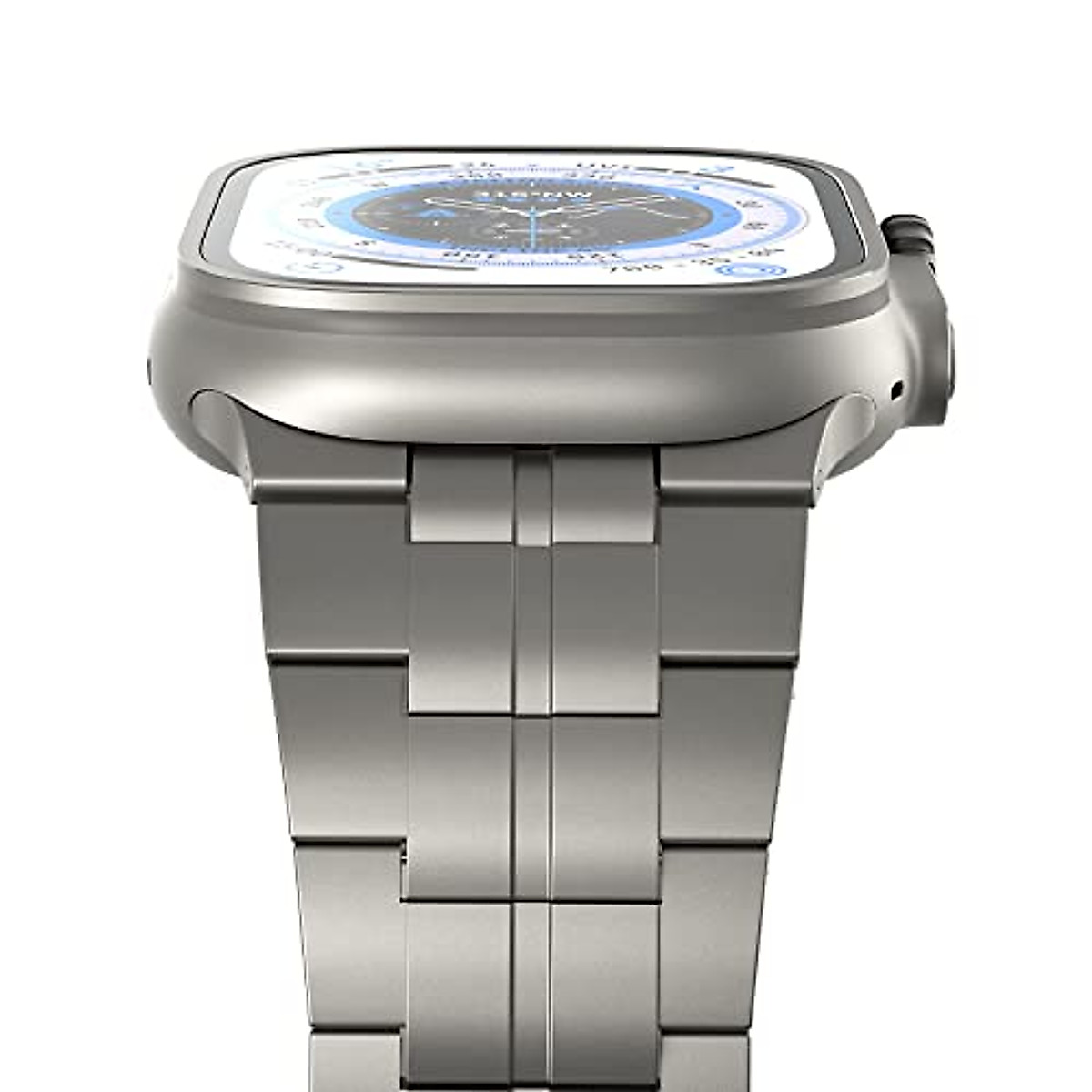 LULULOOK Band for Apple Watch Ultra, Titanium Metal Band 49mm for iWatch Ultra Gen1/2 Titanium Color