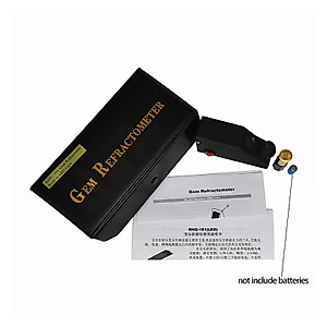 Refractometer Gem Refractometer，with Refraction Oil Jewelry Identification Instrument Distinguish Tools Jade Stone Refractive Index Easy to Focus and Calibrate