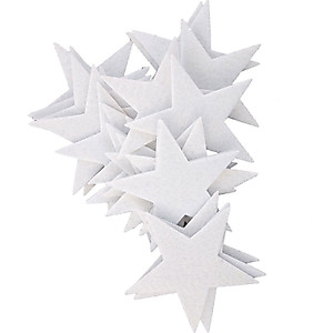 Playfully Ever After 1.5 and 3 inch Combo Size Stiff Felt Stars 46pc (White)