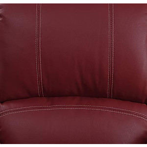 Acme Furniture PU Upholstered Power Recliner with USB Port, Red