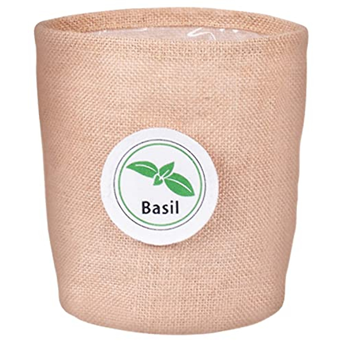 Jute/Burlap Indoor Planters - Stylish Fabric Plant Containers for Indoor Plants/Urban Gardening - Create A Home Garden/Herb Garden on Kitchen Countertop or Windowsill - 5 Fabric Plant Holders (7 inch)