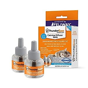 ThunderEase Cat Calming Pheromone Diffuser Refill | Powered by FELIWAY | Reduce Scratching, Urine Spraying, Marking, and Anxiety (60 Day Supply)
