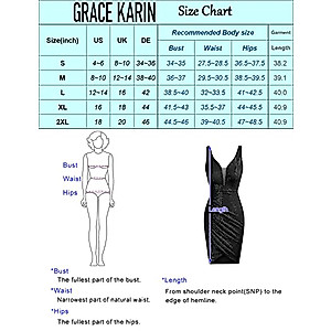 GRACE KARIN Women Deep V Neck Party Mini Dress U Back Sequin Irregular Hem Evening Dress Rose Gold