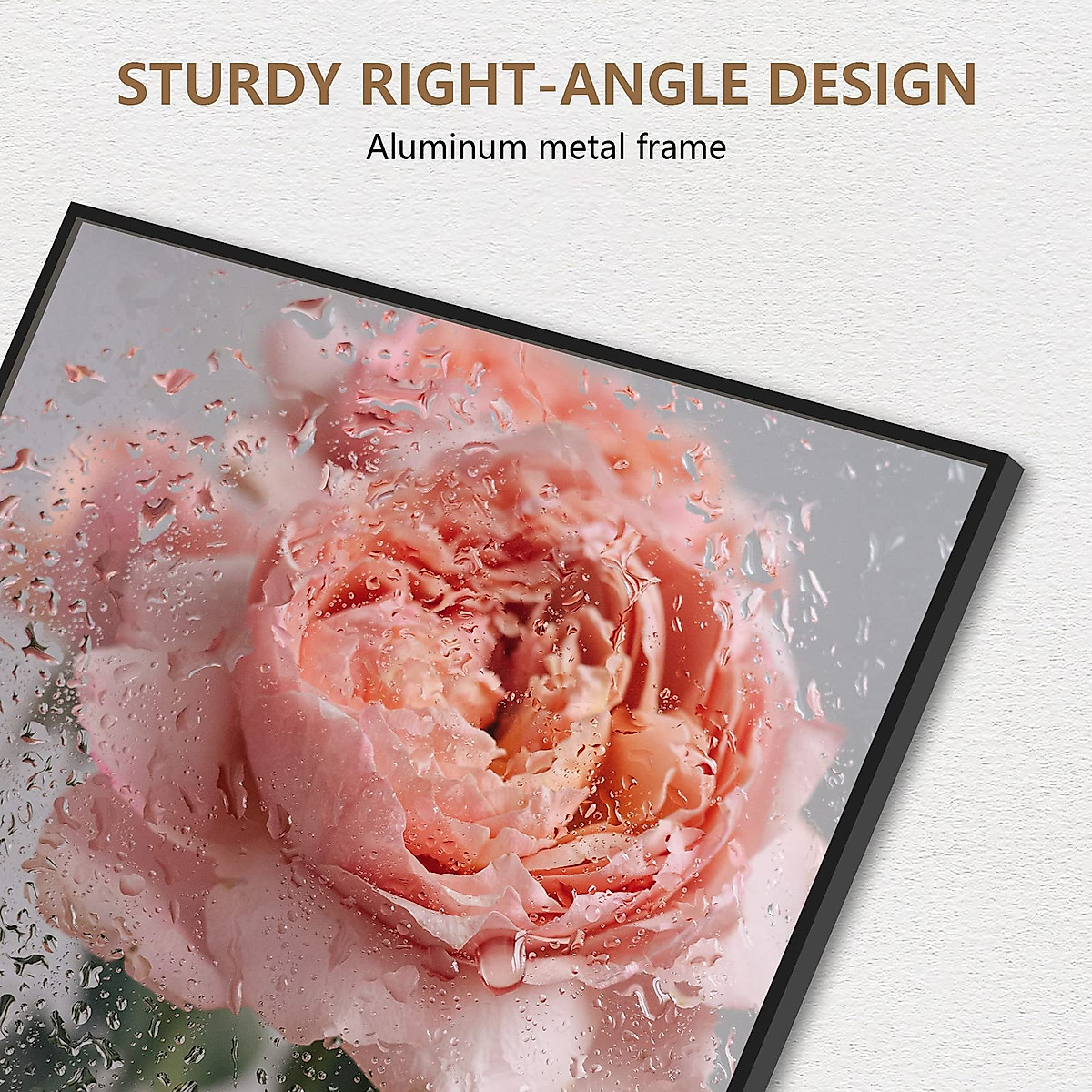 NUTTUTO Full Length Floor Mirror with Black Aluminum Alloy Frame, 64"x21"