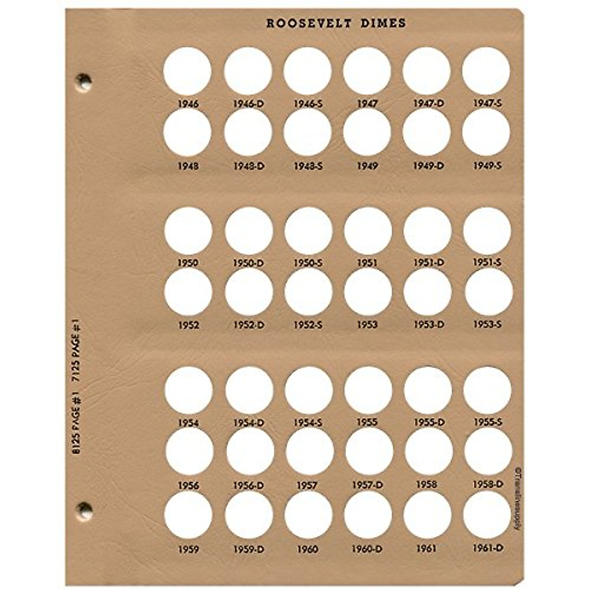 Dansco US Roosevelt Dime Coin Album 1946 - 2026 #7125