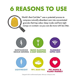 World's Best Cat Litter, Clumping, Biodegradable 12.7kg