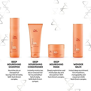 Wella Professionals Invigo Nutri-Enrich Shampoo & Conditioner Set, Deep Moisturizing, For Dry & Damaged Hair