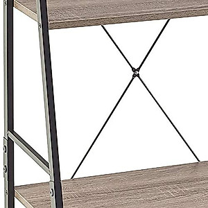 ClosetMaid 1316 4-Tier Wood Ladder Shelf Bookcase, Gray