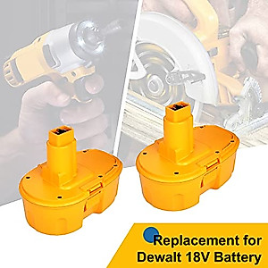 2 Pack Upgraded 4.0Ah DC9096 DC9098 Ni-Mh Replacement for Dewalt 18V Battery Compatible with Dewalt 18 Volt DC9099 DW9095 DW9096 DW9098 DE9038 DE9091 High Capacity 18 Volt Cordless Power Tools