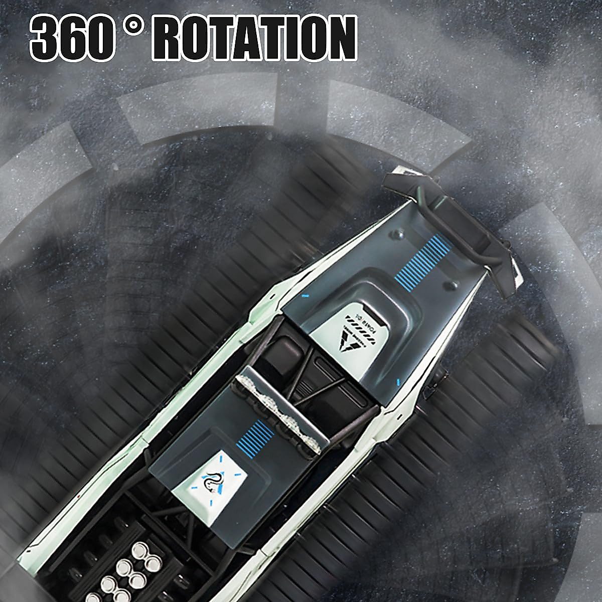 Losbenco Remote Control Tank, 1:12 Scale 2.4Ghz Alloy RC Tank, 360° Rotating Off-Road 4WD RC Crawler with Spray and Light Function for Kids Adults