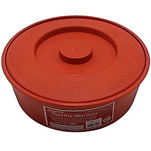 1 Quality Mexican Tortilla Warmer Keeper Microwave Naan Pancake Pita Large 8', Red, Variable