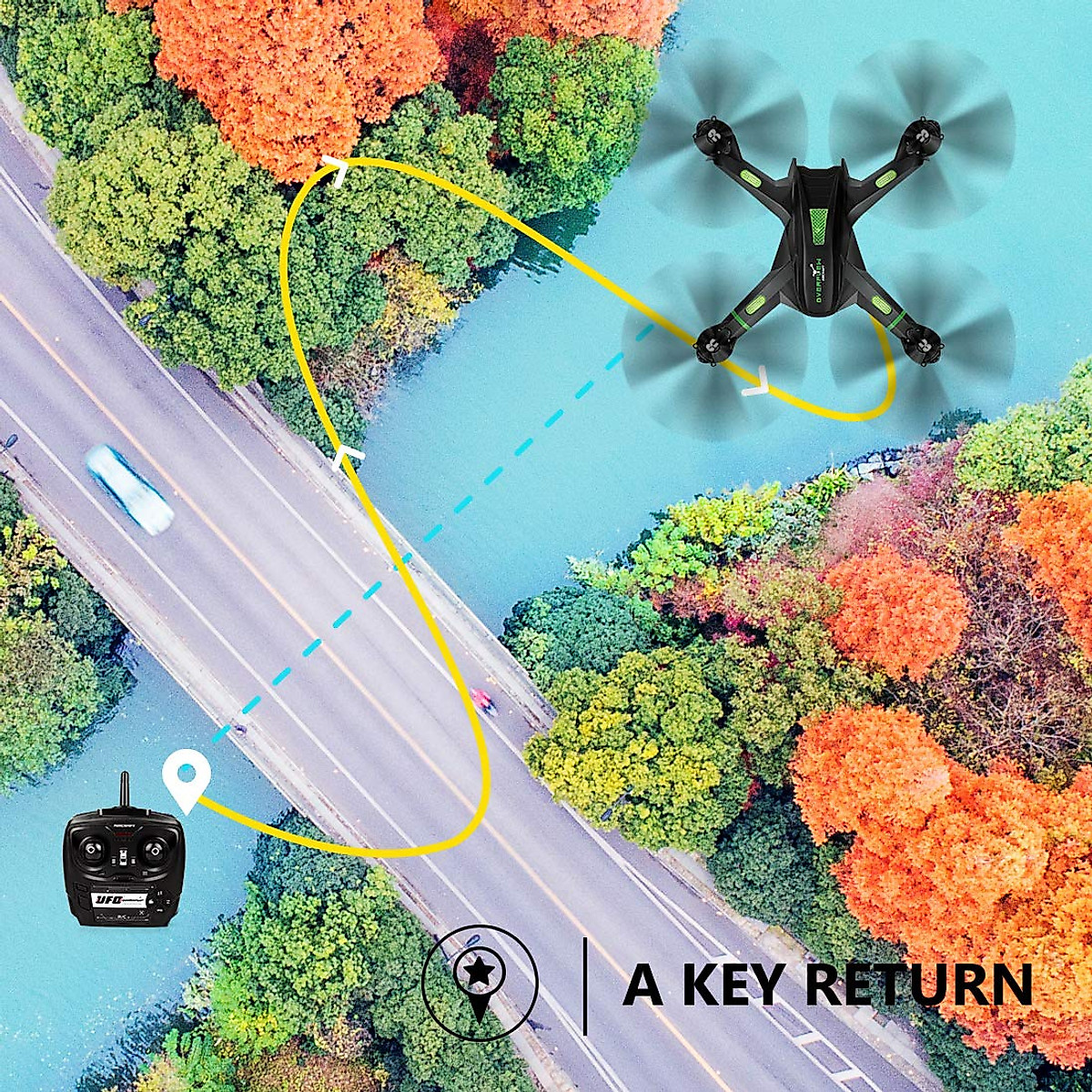 Aomola S5 Drone with Camera for adults,Wide-Angle 1080P HD FPV Live Video RC Quadcopter with Altitude Hold,Headless Mode,One Key Return,3D Flips&Rolls,Compatible w/VR Headset