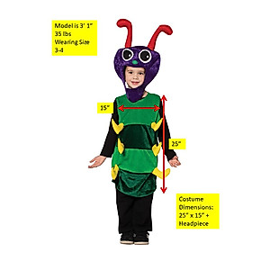 Rasta Imposta Caterpillar Reading Bookworm Halloween Costume, Child Size 3-4