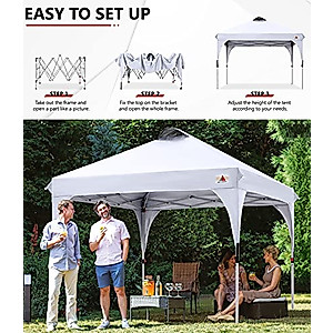 ABCCANOPY Outdoor Pop up Canopy Tent 8x8 Camping Sun Shelter-Series,White