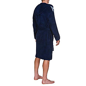 ARENA Unisex Core Soft Robe Bathrobe, Navy/White, X-Small