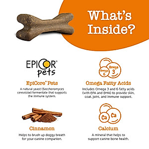 Zesty Paws Probiotics for Dogs - Digestive Enzymes for Gut Flora + Dental Bones for Large Dogs - Fights Tartar & Plaque