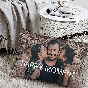 KOOK Design Your Own Photo Pillowcase Two-Sides Printed Cushion Covers Custom Cotton Throw Pillow Cases (20"X30" Queen)