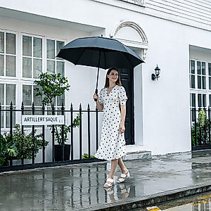 Gonex 62 Inch Extra Large Golf Umbrella, Automatic Open Travel Rain Umbrella with Windproof Water Resistant Double Canopy, Oversize Vented Umbrellas for 2-3 Men and UV Protection, Navy