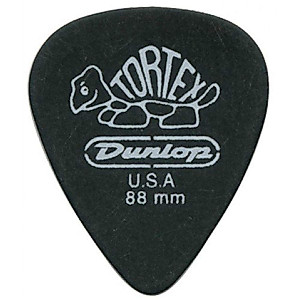 Dunlop 488P.88 Tortex® Pitch Black, .88mm, 12/Player's Pack