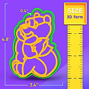 Cookie Cutter by 3DForme, Winny The Pooh Cake Fondant Frame Mold for Buscuit