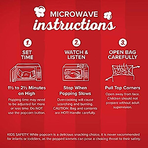 Orville Redenbacher’s Movie Theater Butter Flavored Microwave Popcorn, Gluten Free, 6 Count Popcorn Bags (6 Boxes)