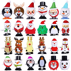 Max Fun 24 Pack Christmas Stocking Stuffers Wind Up Toys Assortment for Christmas Party Favors Goody Bag Filler (CHRISTMAS)
