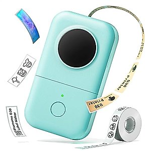 Phomemo Label Maker D30 Labeler,Sticker Maker Machine,Portable Bluetooth Label Printer,Labeler for Office Home Organization Gift for Women Men,Replace Typewriter(USB Rechargeable)-Green