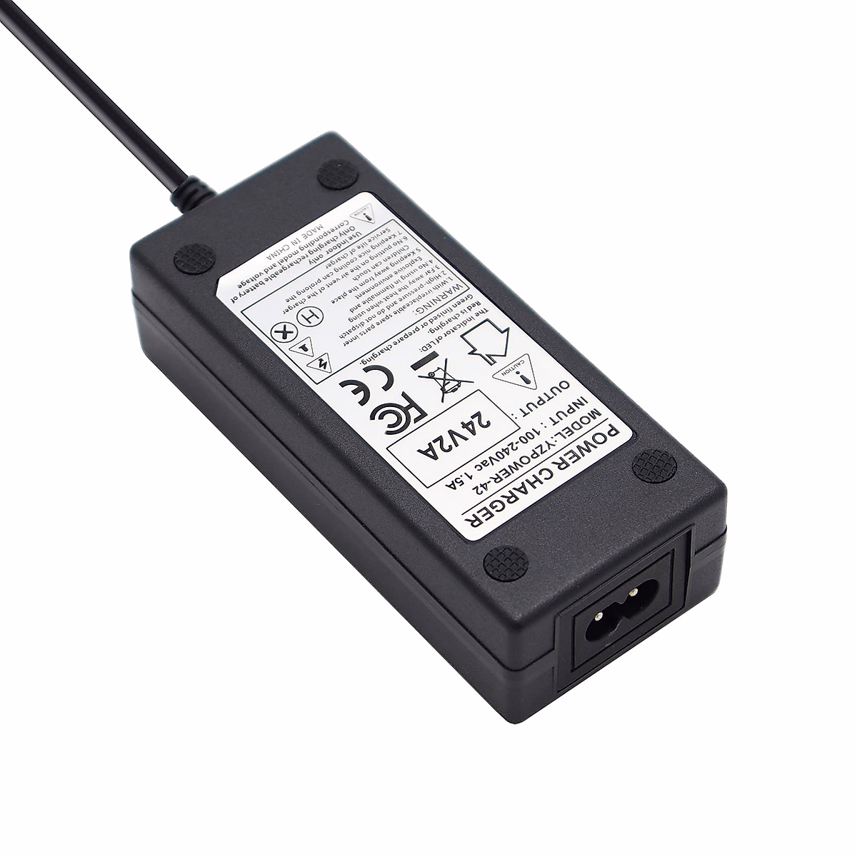 Eseegoo 24V 2A Battery Charger Adapter for 24V Battery with Male 3 Pin XLR Connector Plug