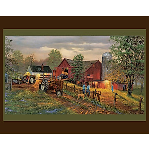 Farm "Americas Heartland" Panel Cotton Fabric Single Panel