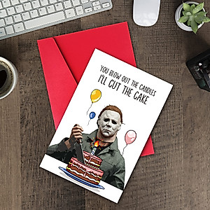 Michael Myers Birthday Card, Funny Birthday Card for Men, Horror Bday Card, Birthday Gift for Anyone